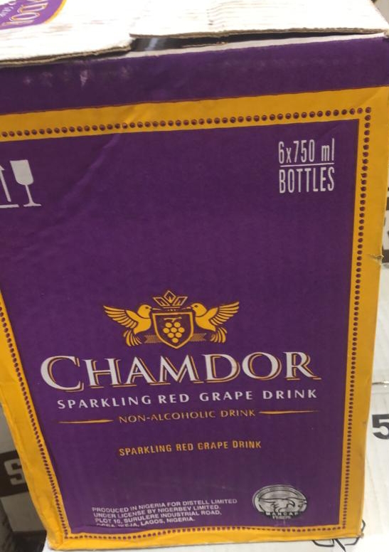 BA-PHC- CHAMDOR SPARKLING RED GRAPE DRINK 6 X 750ML – PACK – CARTON ...